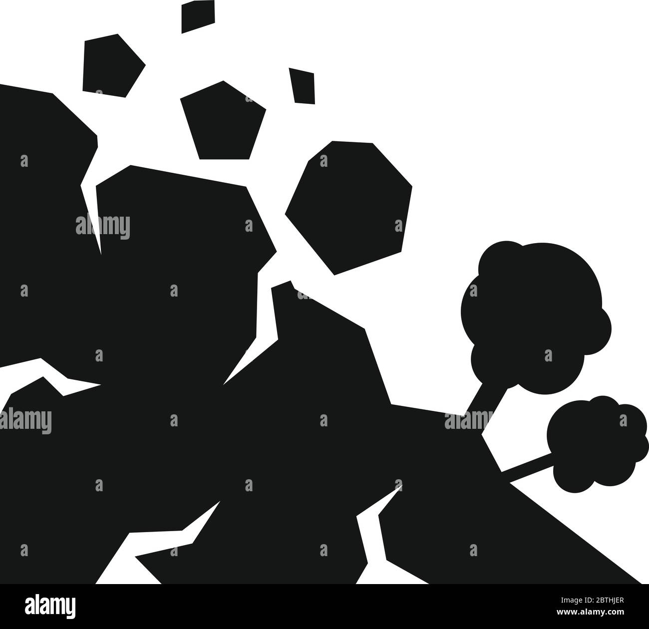 Erosion warning sign Cut Out Stock Images & Pictures - Alamy