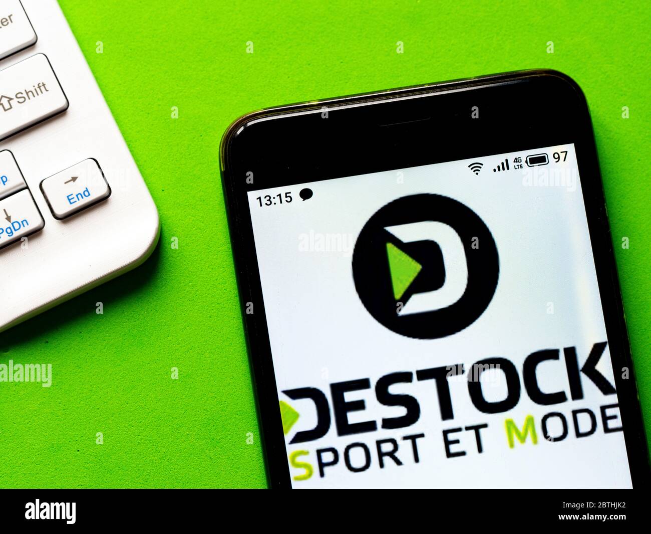 In this photo illustration e-commerce Destock Sport et Mode logo is ...