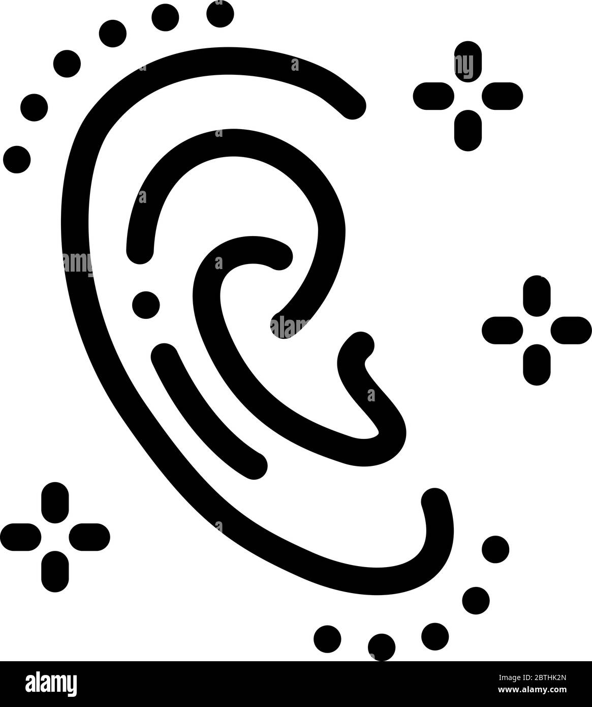 ear shape change icon vector outline illustration Stock Vector Image ...