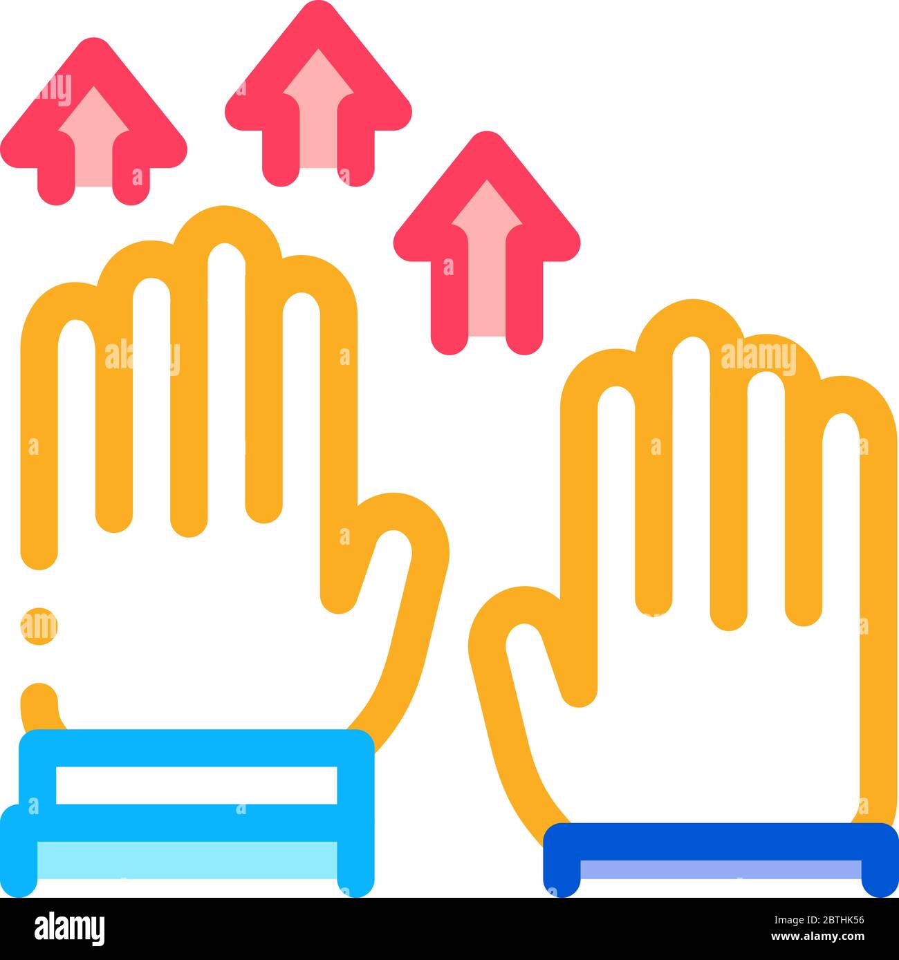 raising hands icon vector outline illustration Stock Vector Image & Art ...
