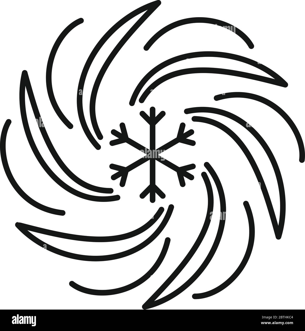 Season blizzard icon. Outline season blizzard vector icon for web ...