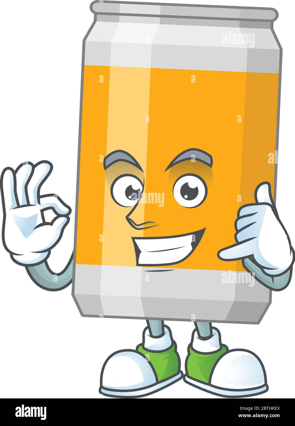 cartoon picture of beer can make a call gesture Stock Vector Image ...