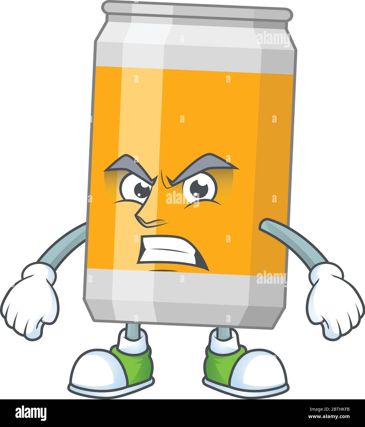 cartoon drawing of beer can showing angry face Stock Vector Image & Art ...