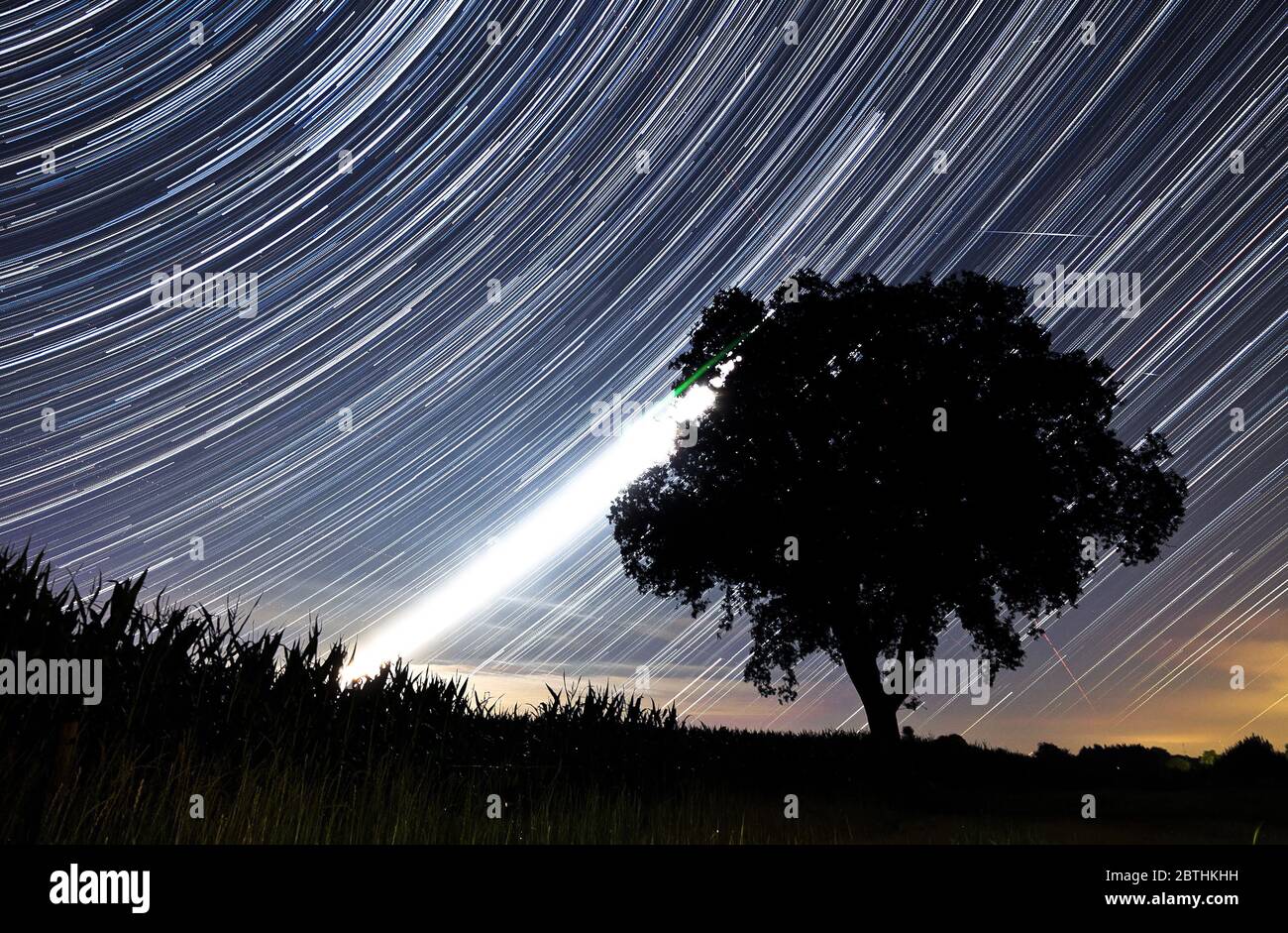 Beautiful star trail hi-res stock photography and images - Alamy