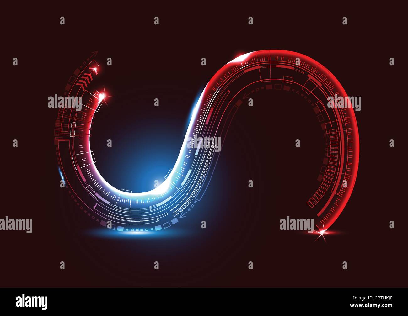 Technology abstract neon font and alphabet. techno effect logo designs ...