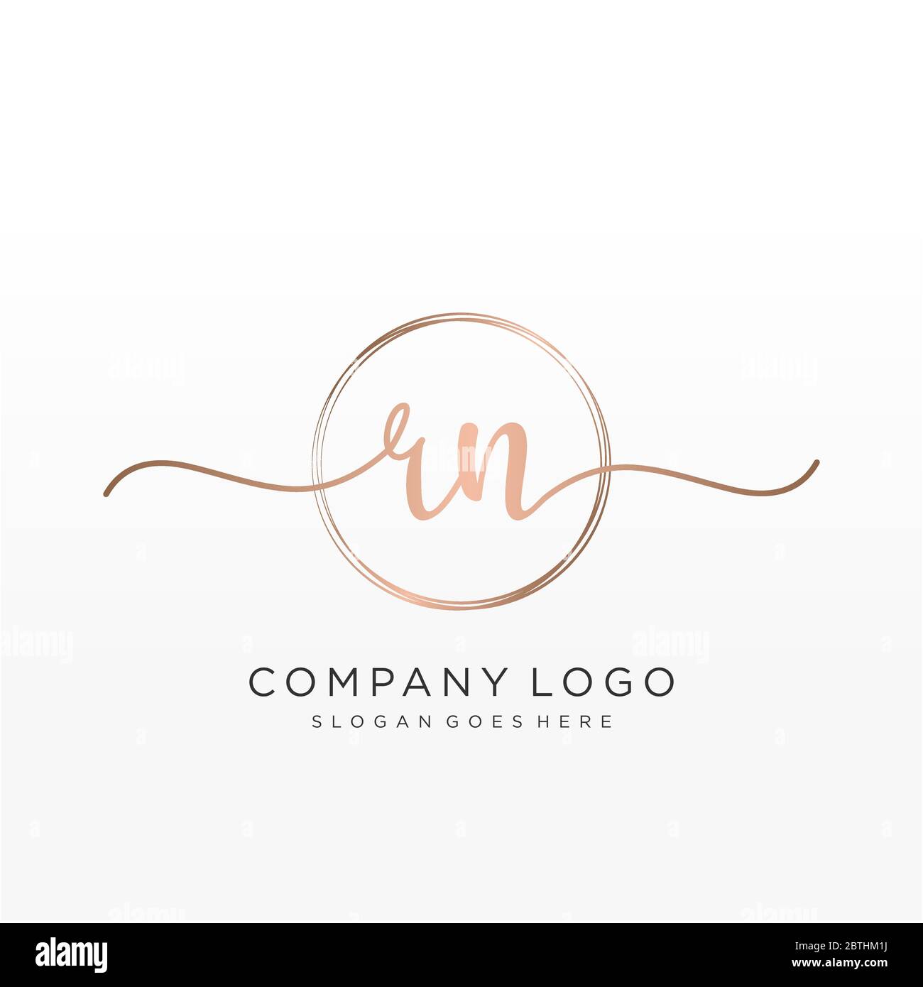 Rn initials logo hi-res stock photography and images - Alamy