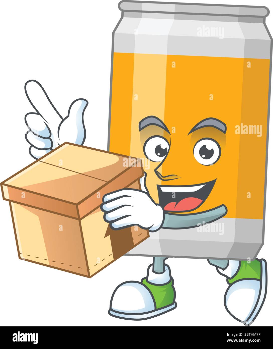 cartoon design style of beer can having gift box Stock Vector Image ...