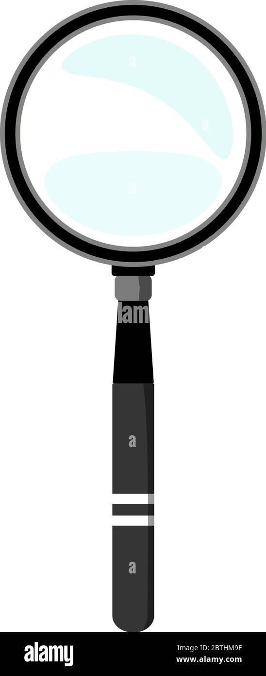 Vector magnifying glass isolated on white in a flat style. Lupe's ...
