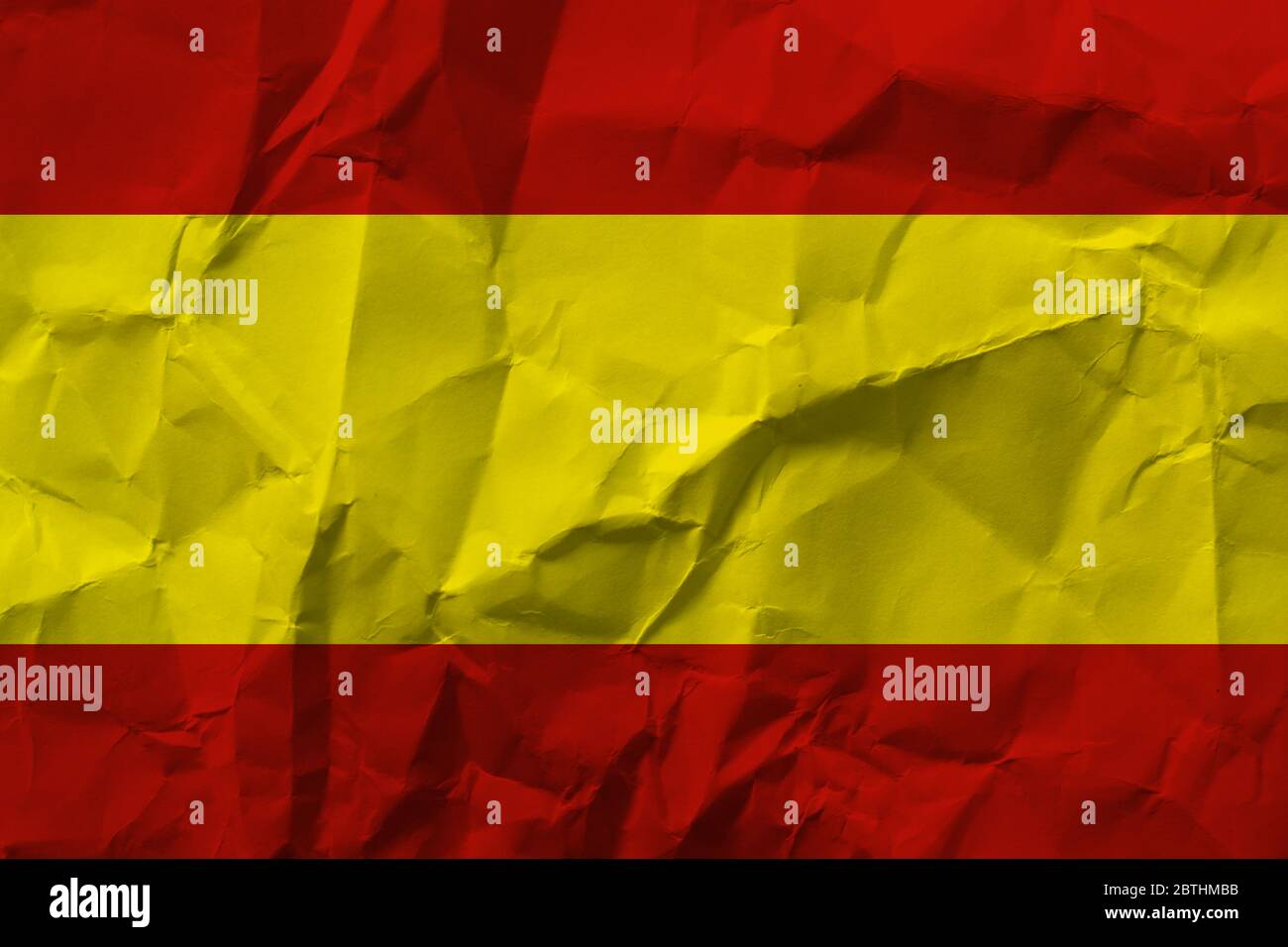 Spain national flag on crumpled paper Stock Photo - Alamy