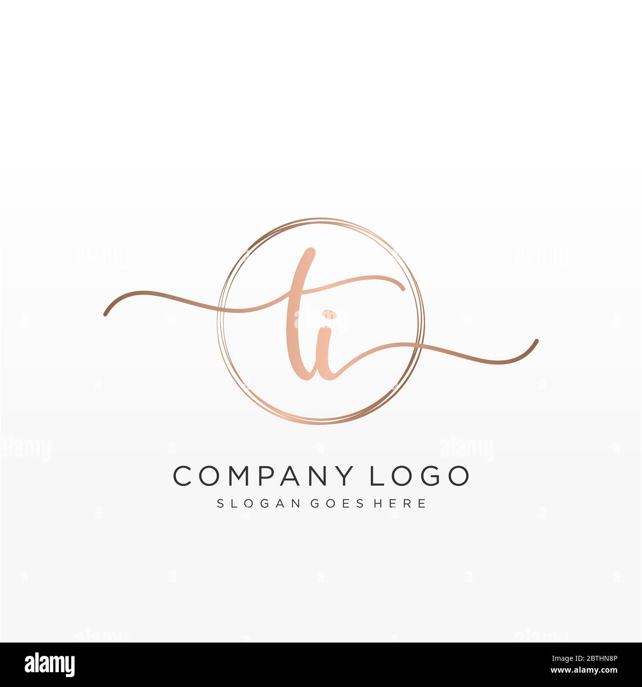 Ti initials logo hi-res stock photography and images - Alamy