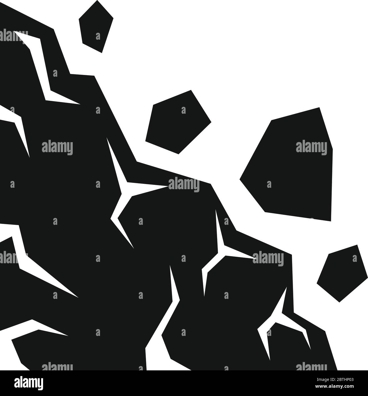 Collapse landslide icon. Simple illustration of collapse landslide ...