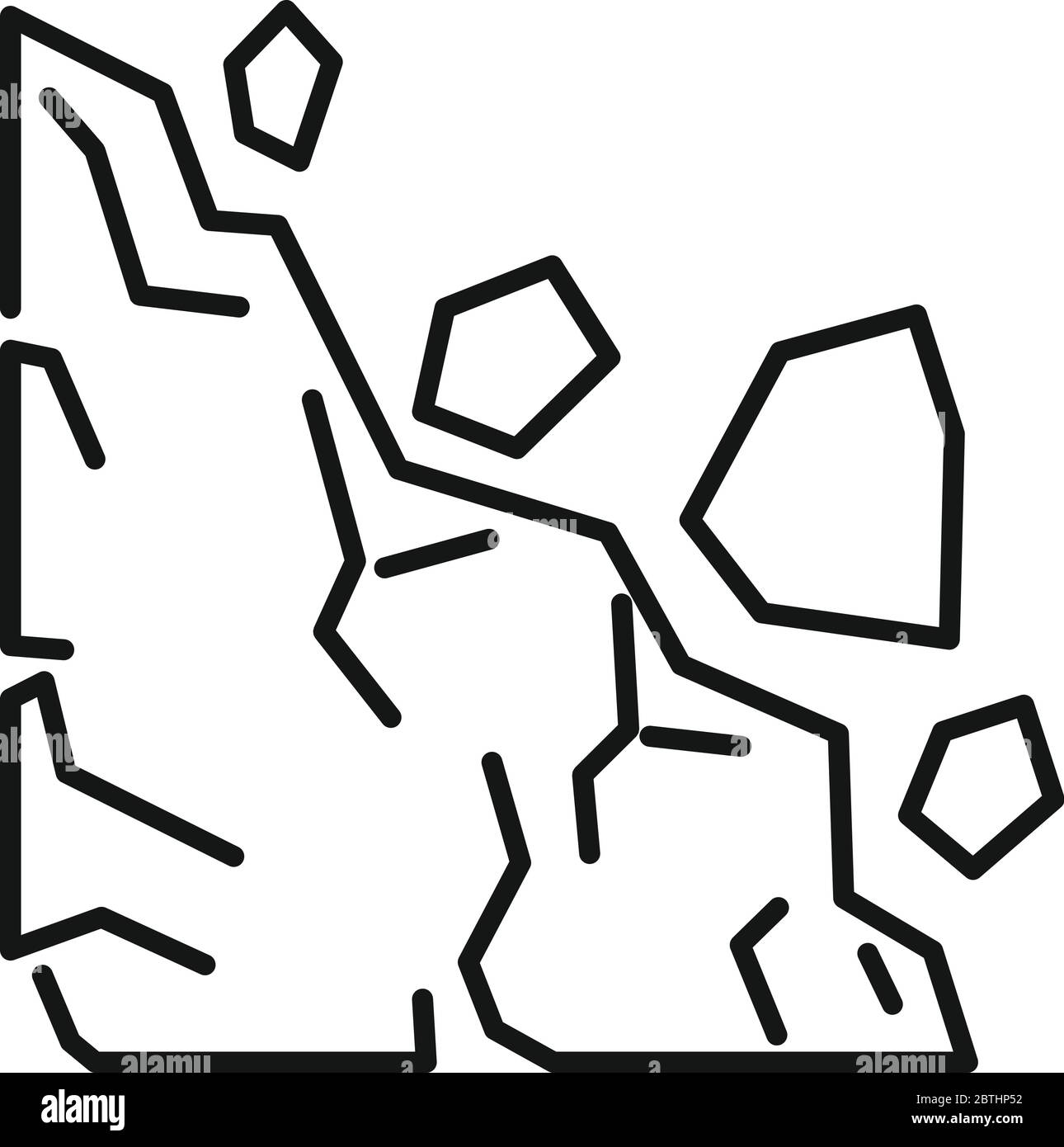 Risk landslide icon. Outline risk landslide vector icon for web design ...