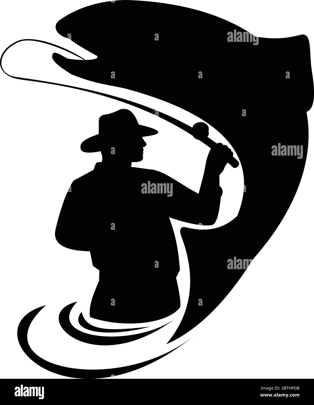 Angler casting angler Stock Vector Images - Alamy