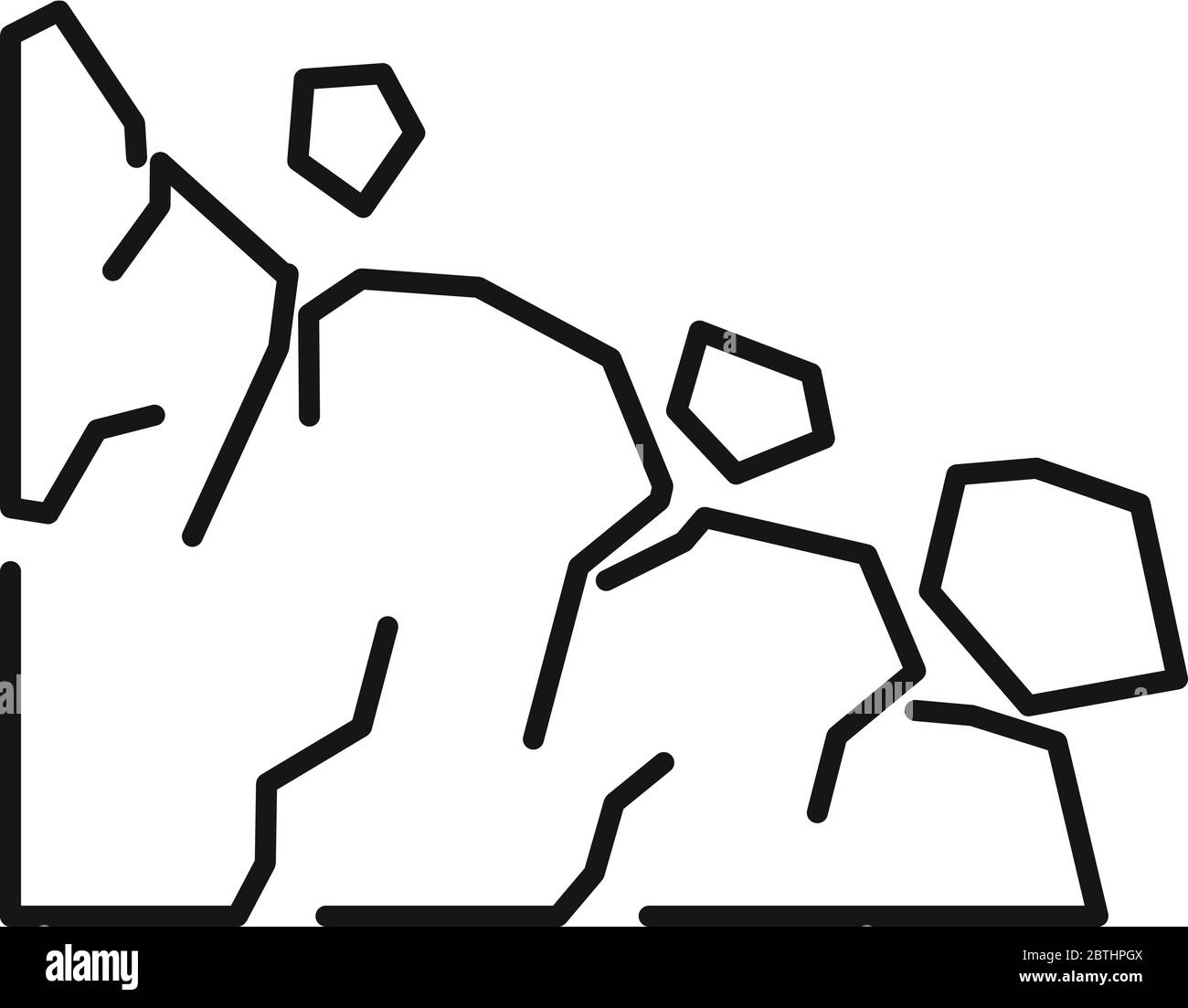 Travel landslide icon. Outline travel landslide vector icon for web ...