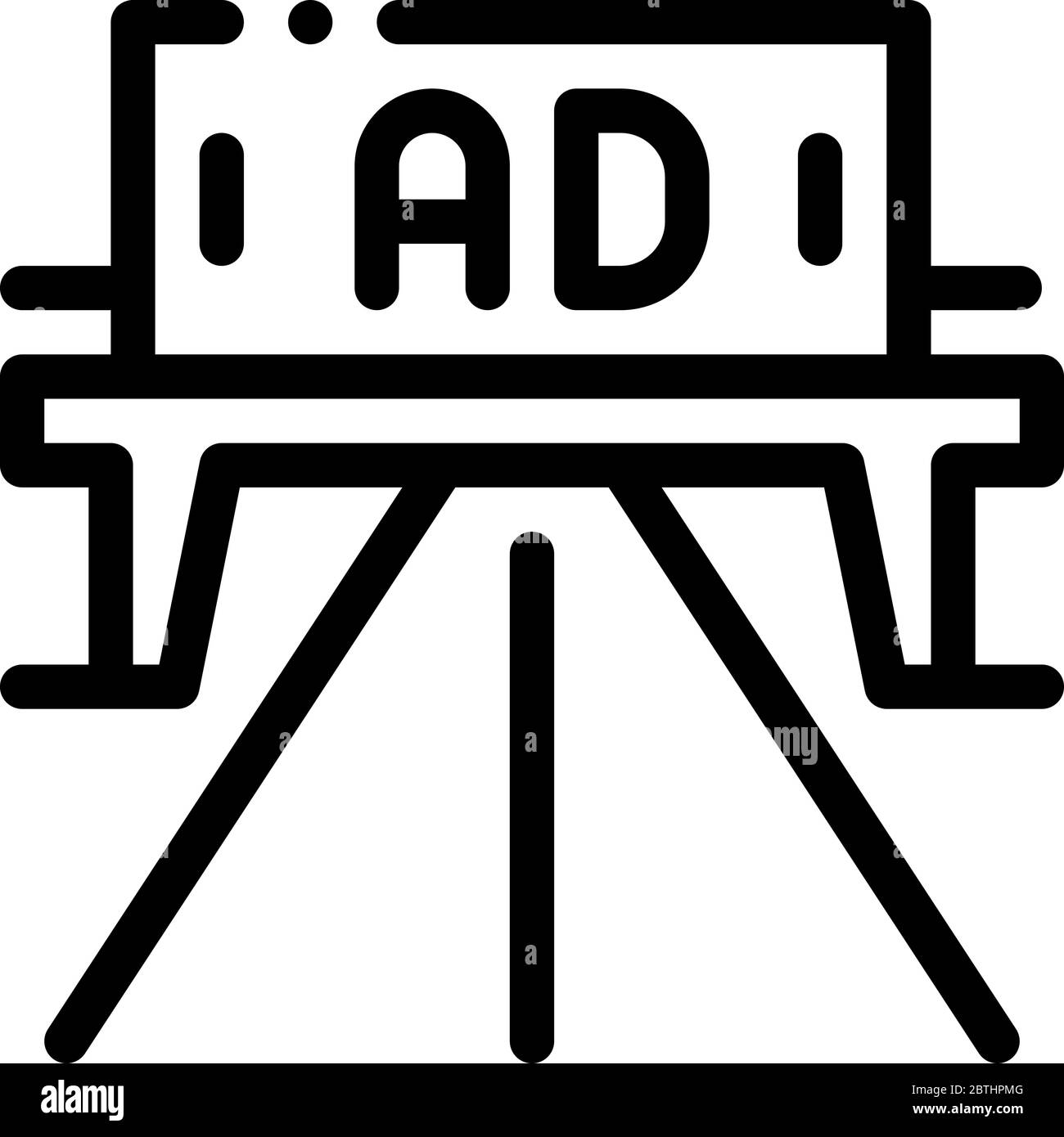 road sign ads icon vector outline illustration Stock Vector Image & Art ...