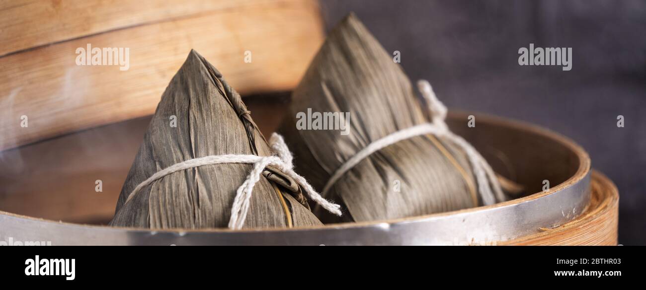 Rice dumpling, zongzi - Bunch of Chinese traditional cooked food on ...