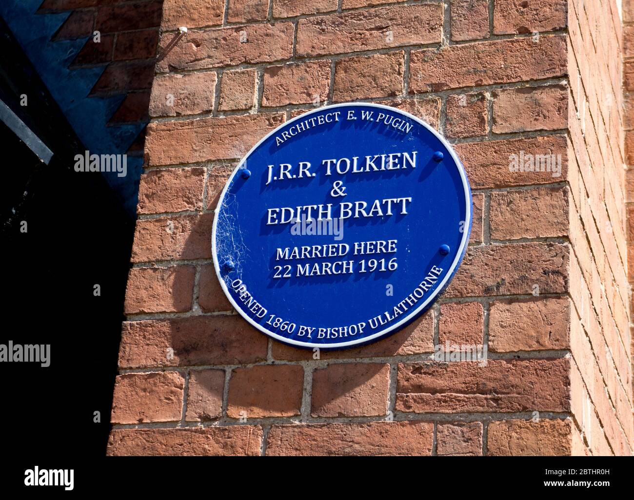 J.R.R.Tolkien and Edith Bratt blue plaque, St. Mary`s Catholic Church ...