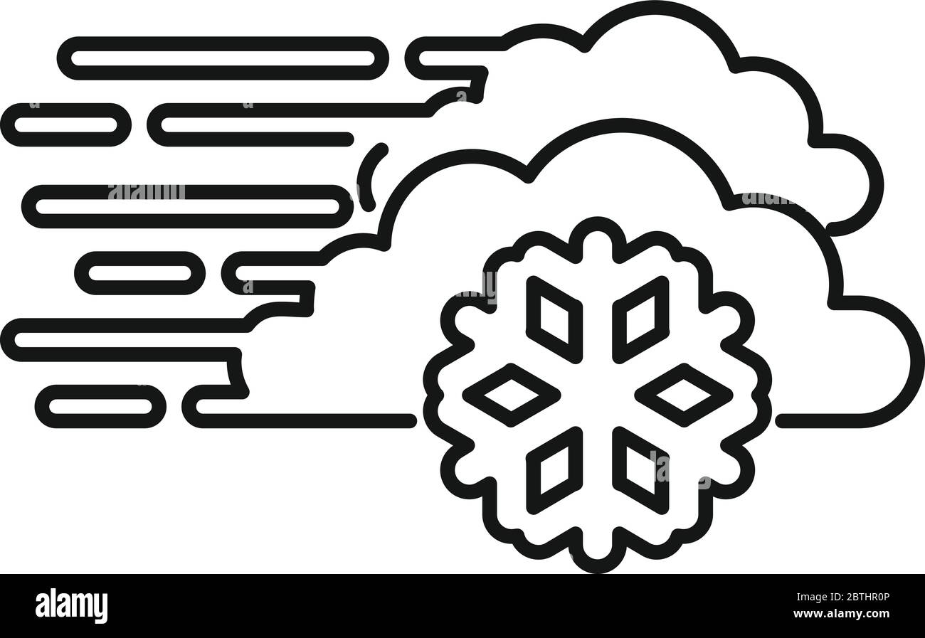 Forecast blizzard icon. Outline forecast blizzard vector icon for web ...