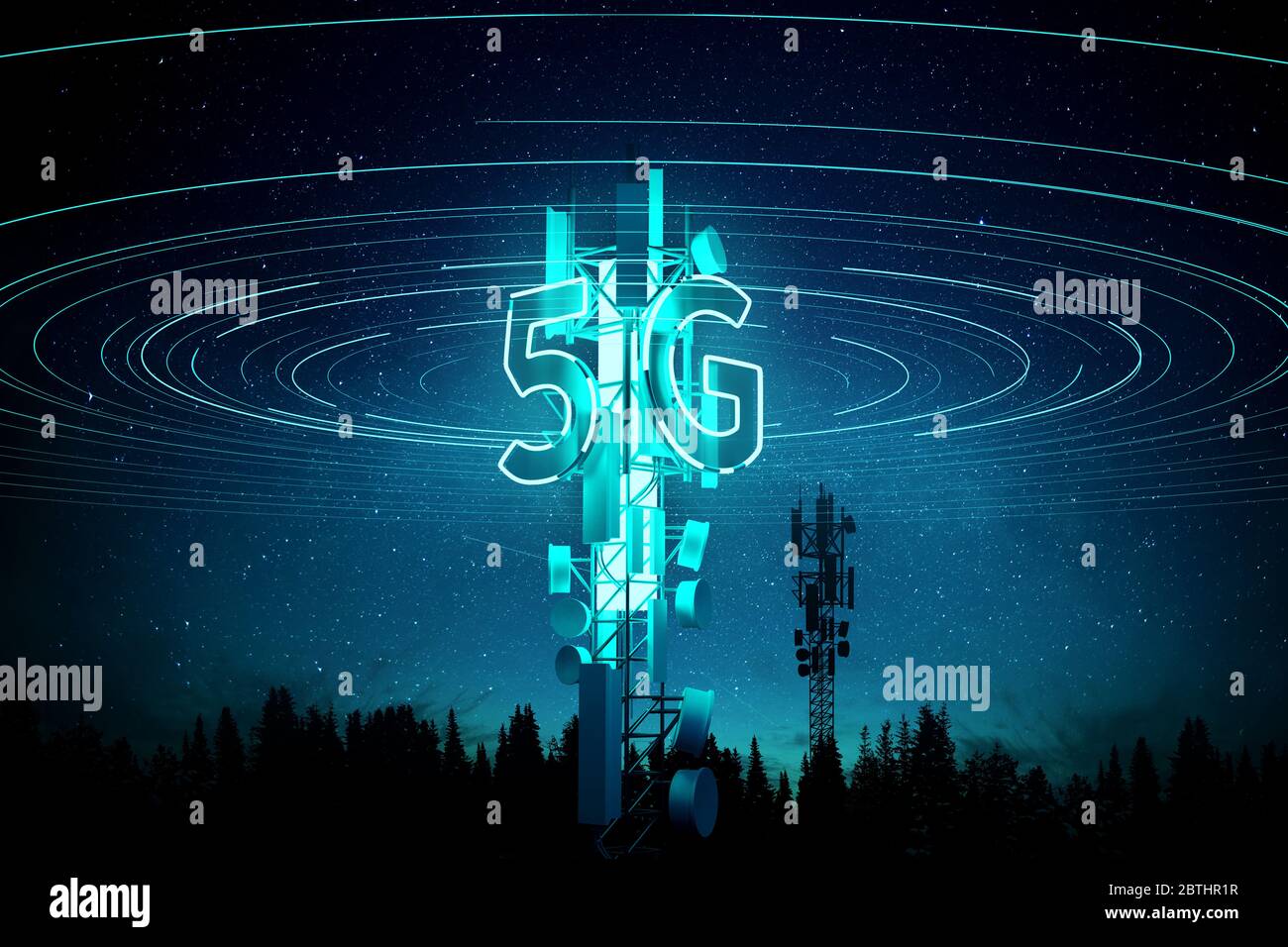 5G mobile signal Communication Mast (cell tower) Super fast data ...