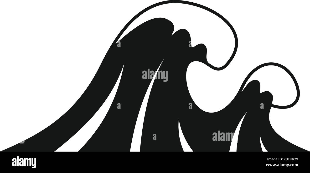 Natural tsunami icon. Simple illustration of natural tsunami vector ...