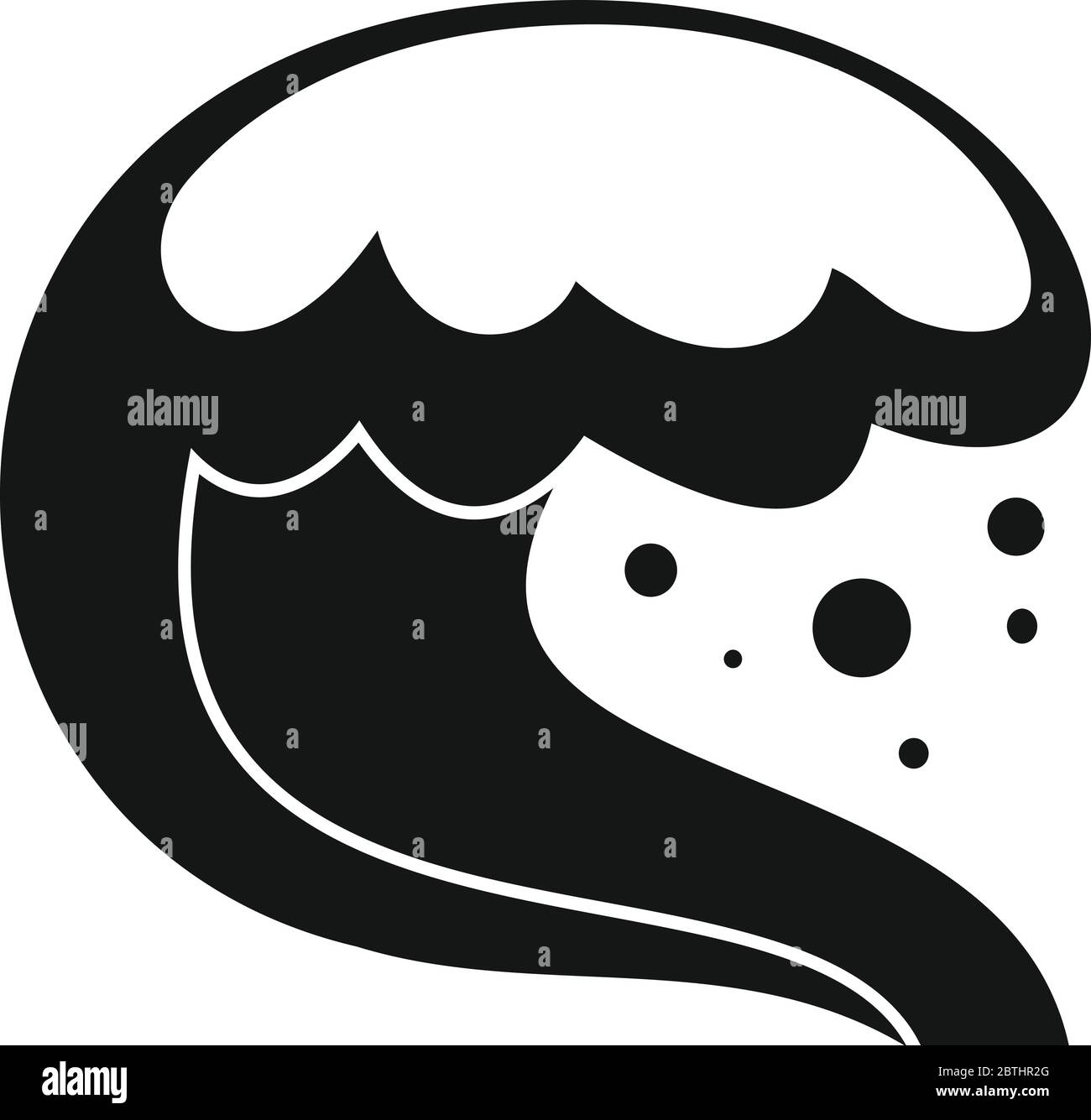 Tsunami natural disaster icon. Simple illustration of tsunami natural ...