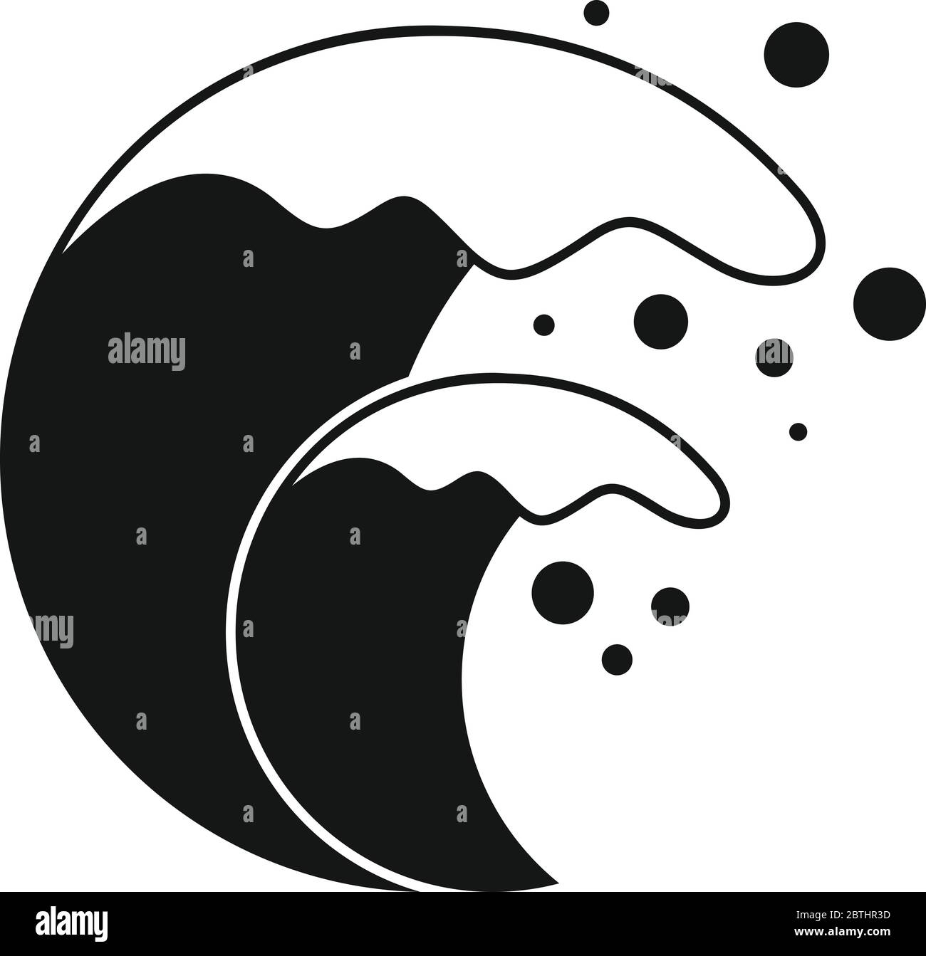 Earth tsunami icon. Simple illustration of earth tsunami vector icon ...