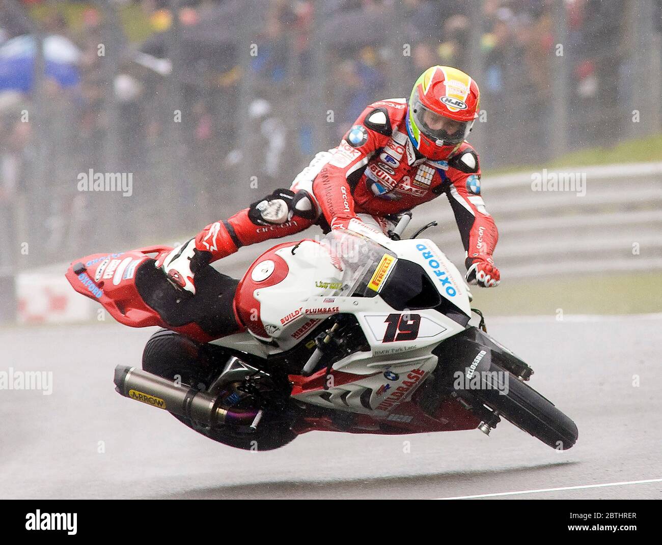 SWANLEY, UK. APRIL 04: Dan Linfoot riding the Build base BMW S1000R ...