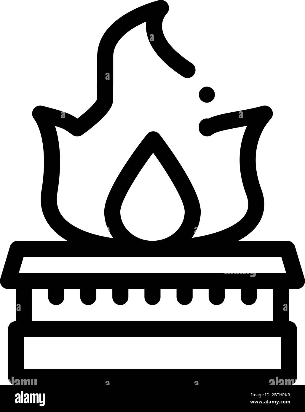 gas in kitchen burner icon vector outline illustration Stock Vector ...