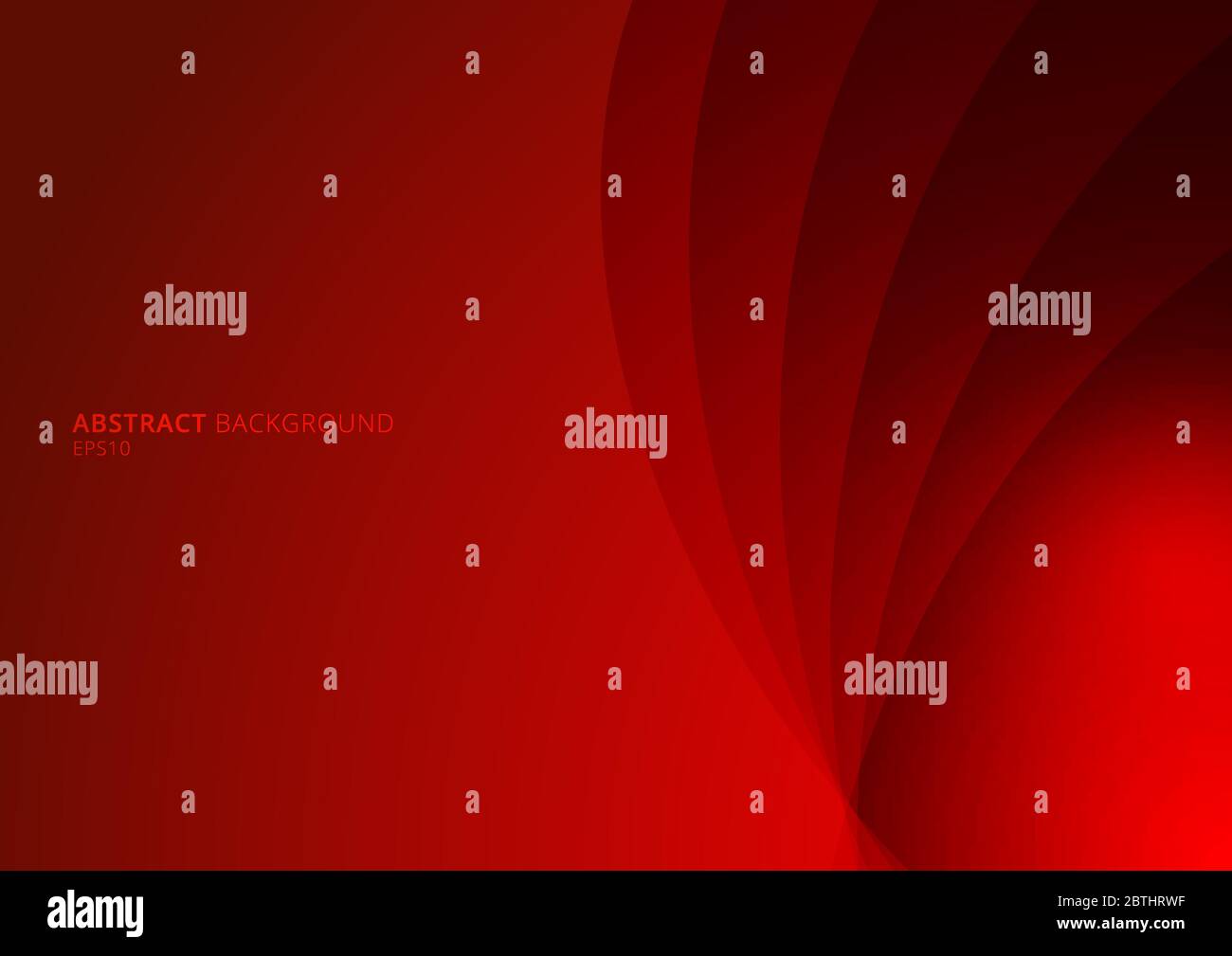 Abstract red background curved layers with shadow and space for your ...