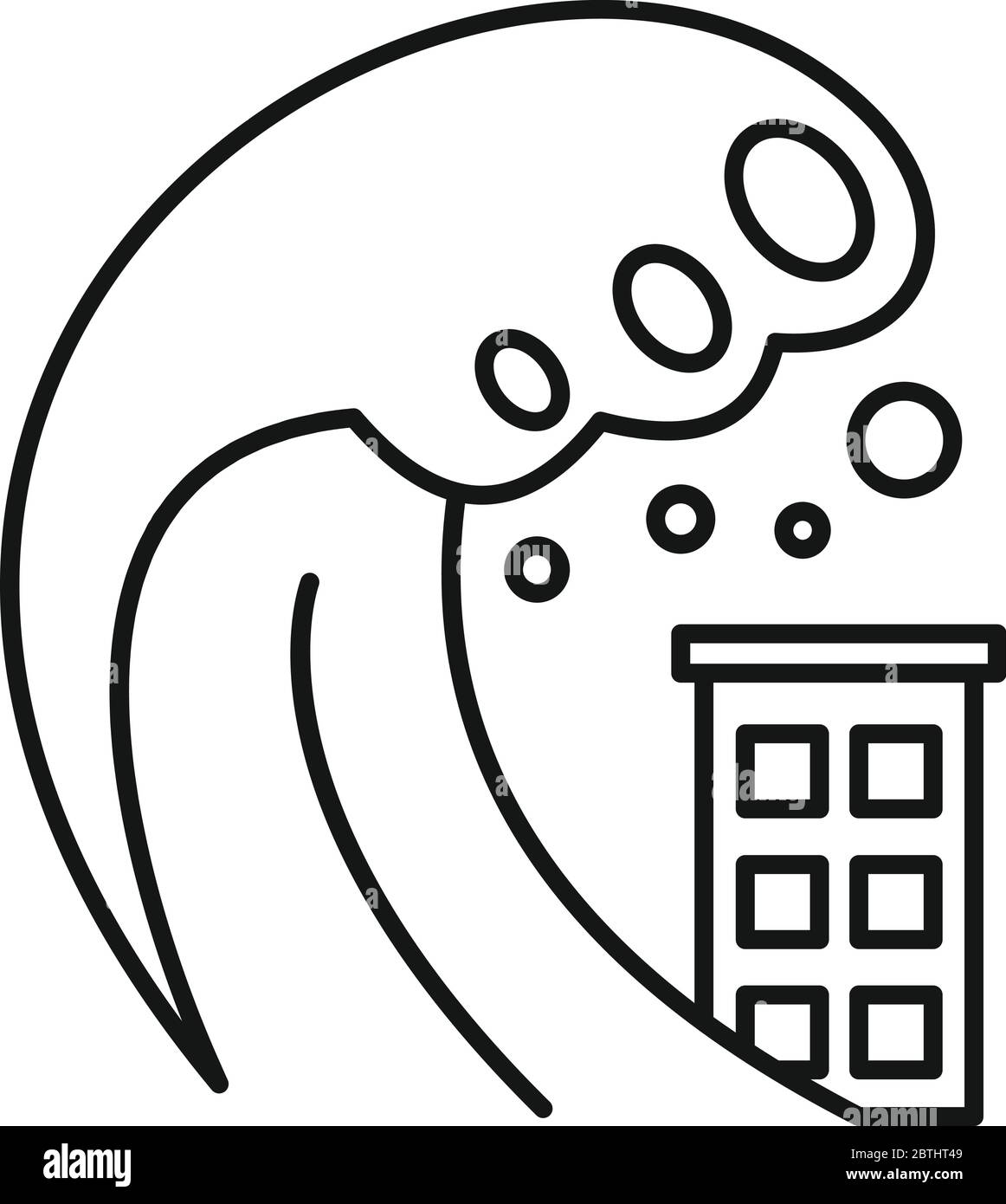 Tsunami wave icon. Outline tsunami wave vector icon for web design ...