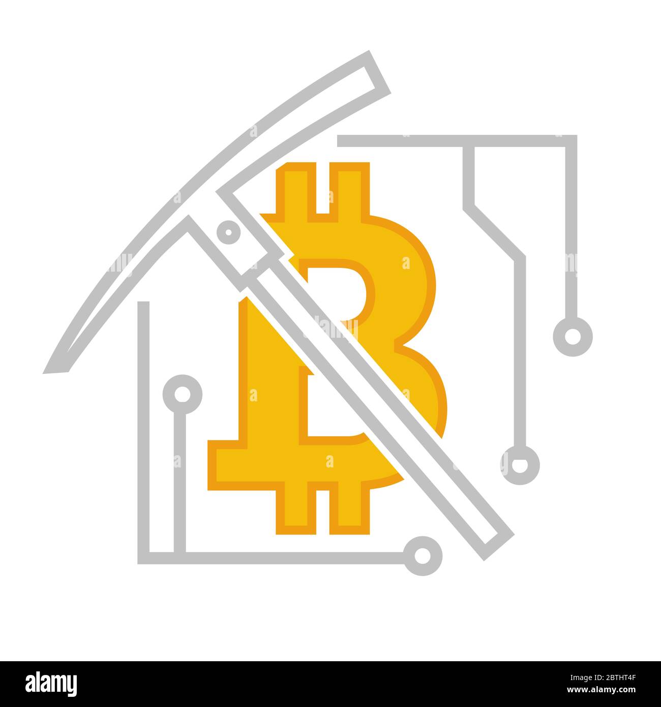 Bitcoin currency, virtual financial system for payment vector Stock ...