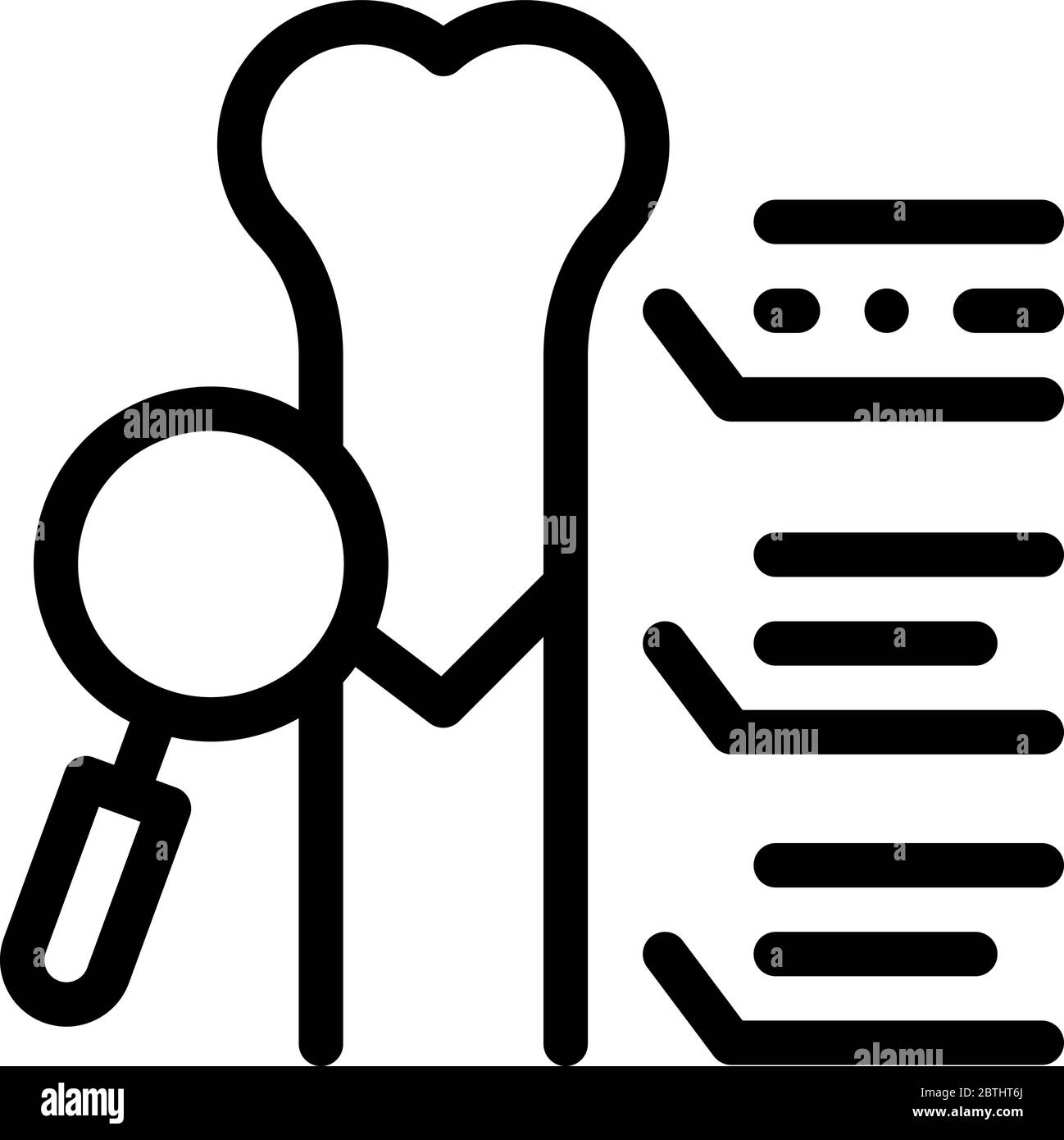 study bone joint icon vector outline illustration Stock Vector Image ...