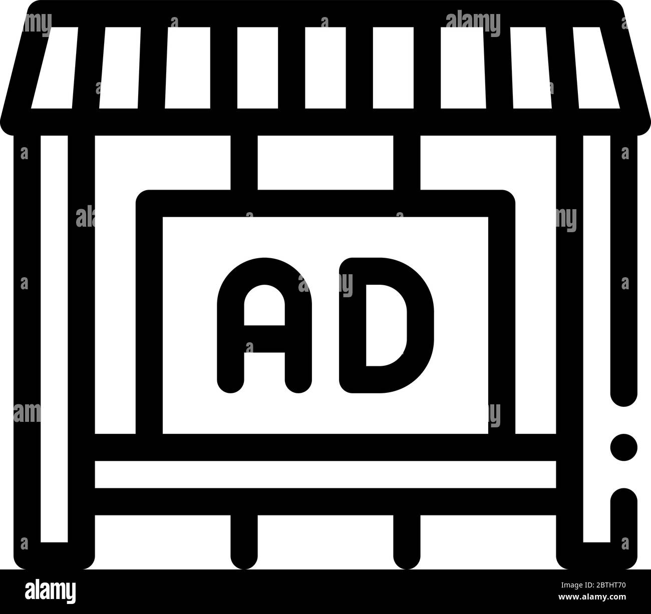 advertising in counter store icon vector outline illustration Stock ...