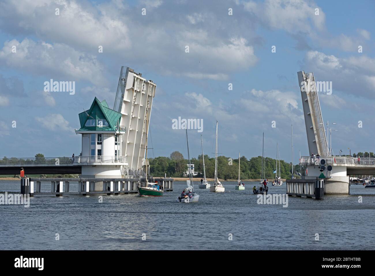 open counterpoise bridge, Kappeln, Baltic Sea Fiord Schlei, Schleswig ...