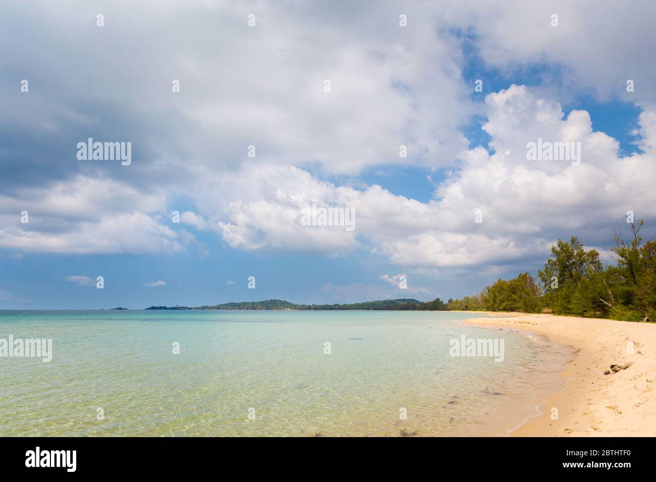 Summer seascape on tropical Phu Quoc island in Vietnam. Landscape taken ...