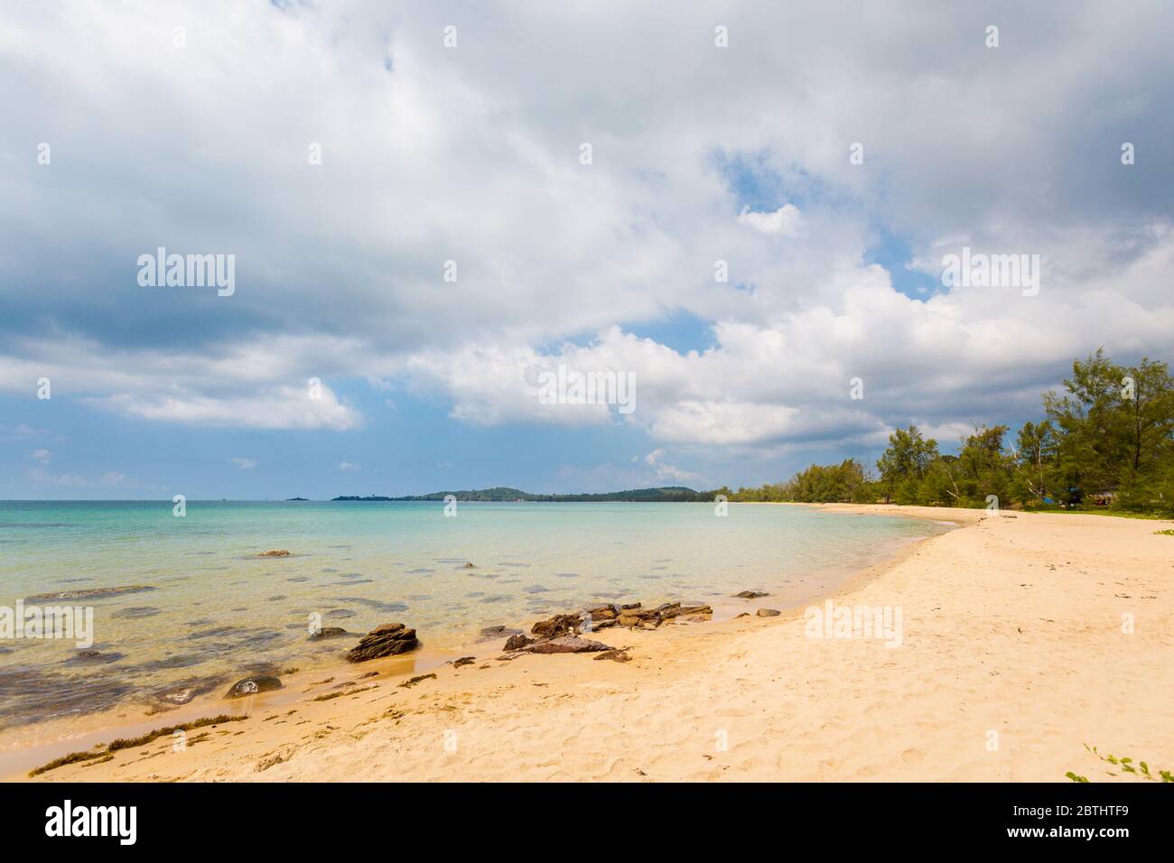 Summer seascape on tropical Phu Quoc island in Vietnam. Landscape taken ...