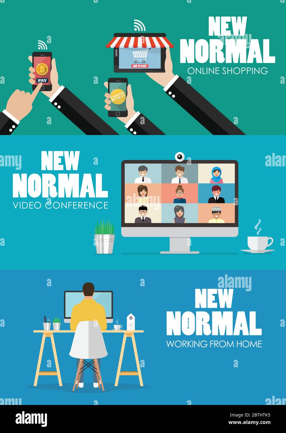 New normal lifestyle technology concept Stock Vector Image & Art - Alamy