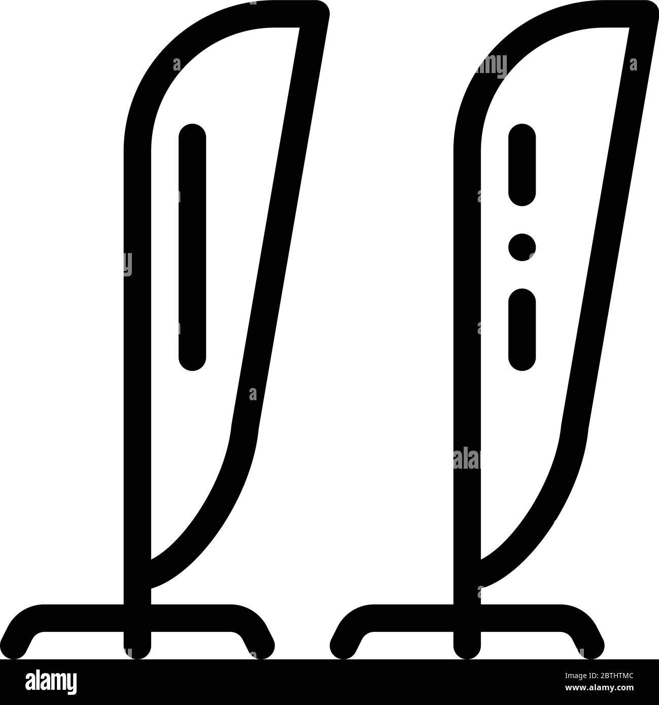 advertising flags icon vector outline illustration Stock Vector Image ...