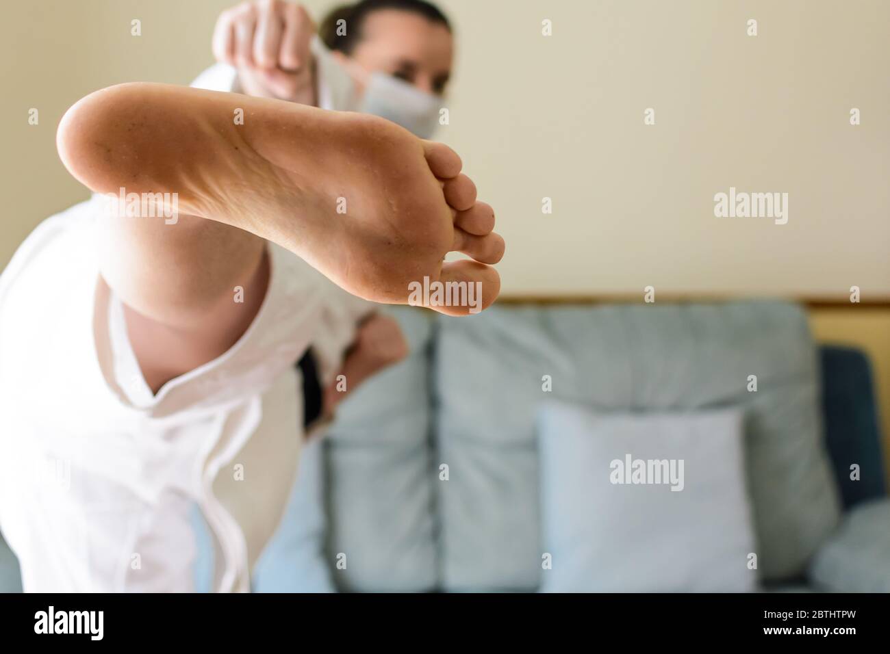 Woman Flying Kick High Resolution Stock Photography and Images - Alamy