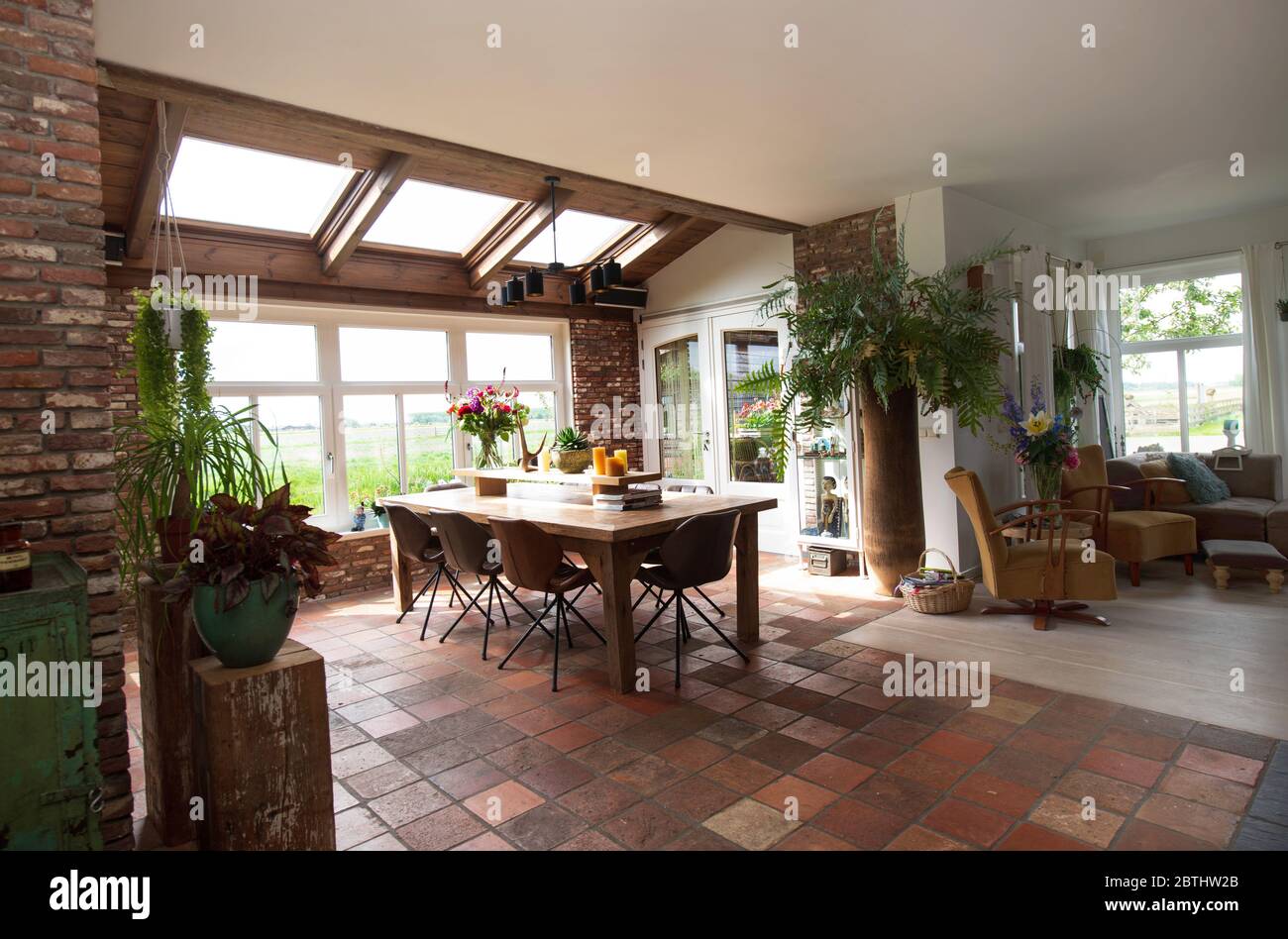 DUTCH COUNTRY HOUSE EXTERIOR INTERIOR Stock Photo - Alamy