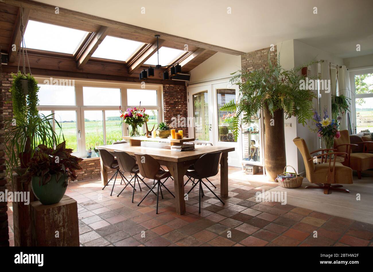 DUTCH COUNTRY HOUSE EXTERIOR INTERIOR Stock Photo - Alamy