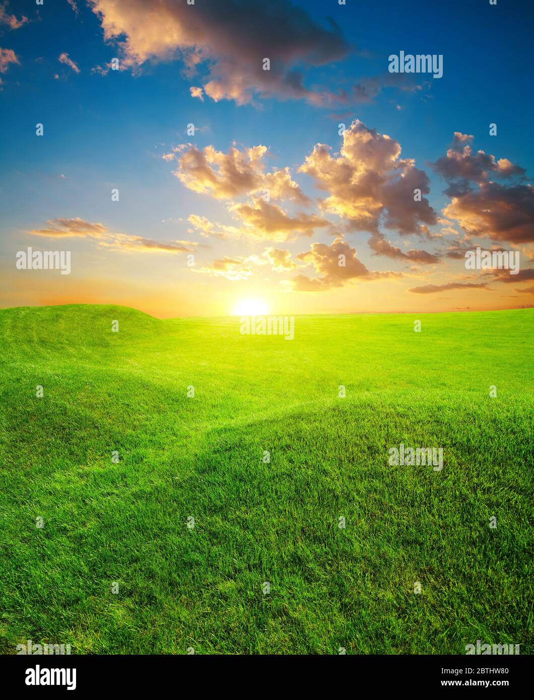 Grass hills on horizon hi-res stock photography and images - Alamy