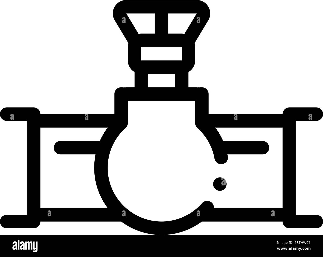 gas device icon vector outline illustration Stock Vector Image & Art ...
