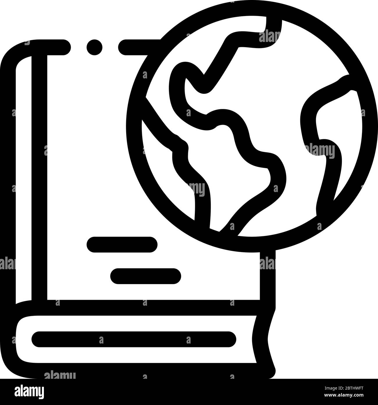 history of geography science icon vector outline illustration Stock ...