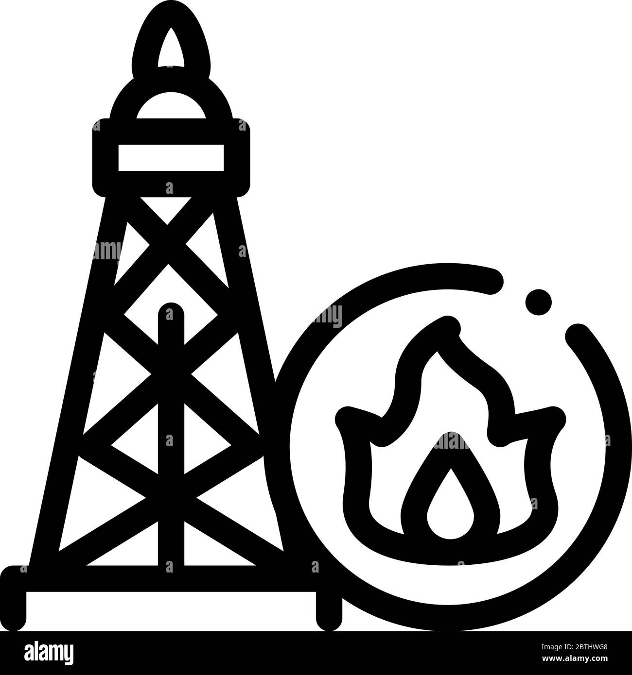 gas tower icon vector outline illustration Stock Vector Image & Art - Alamy