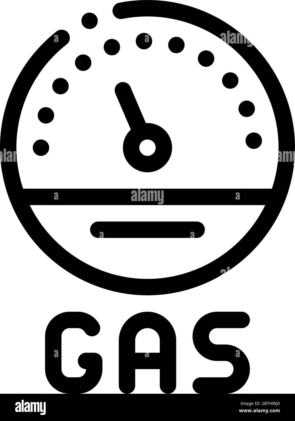 engine gas indicator icon vector outline illustration Stock Vector ...