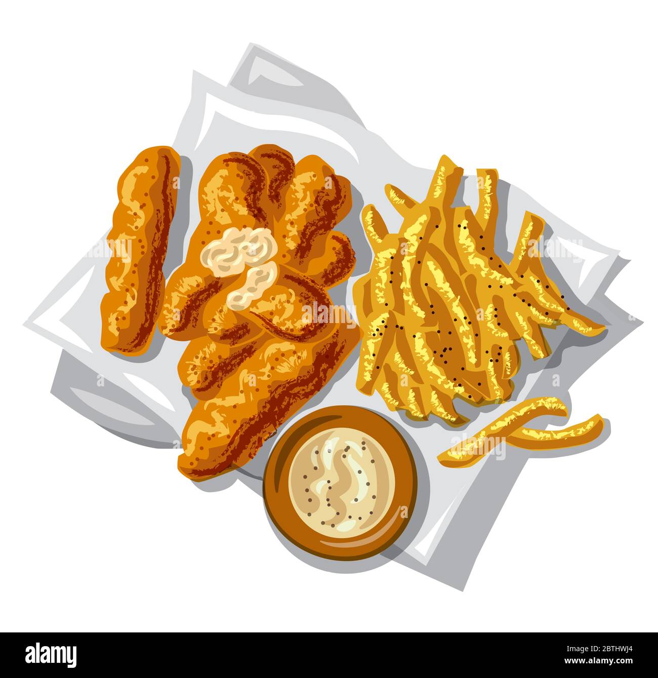 Fried potato Stock Vector Images - Alamy