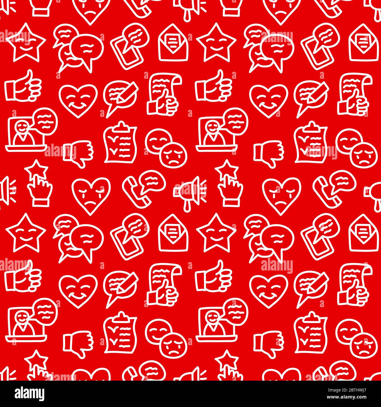 illustration of the relationship and feedback seamless pattern Stock ...