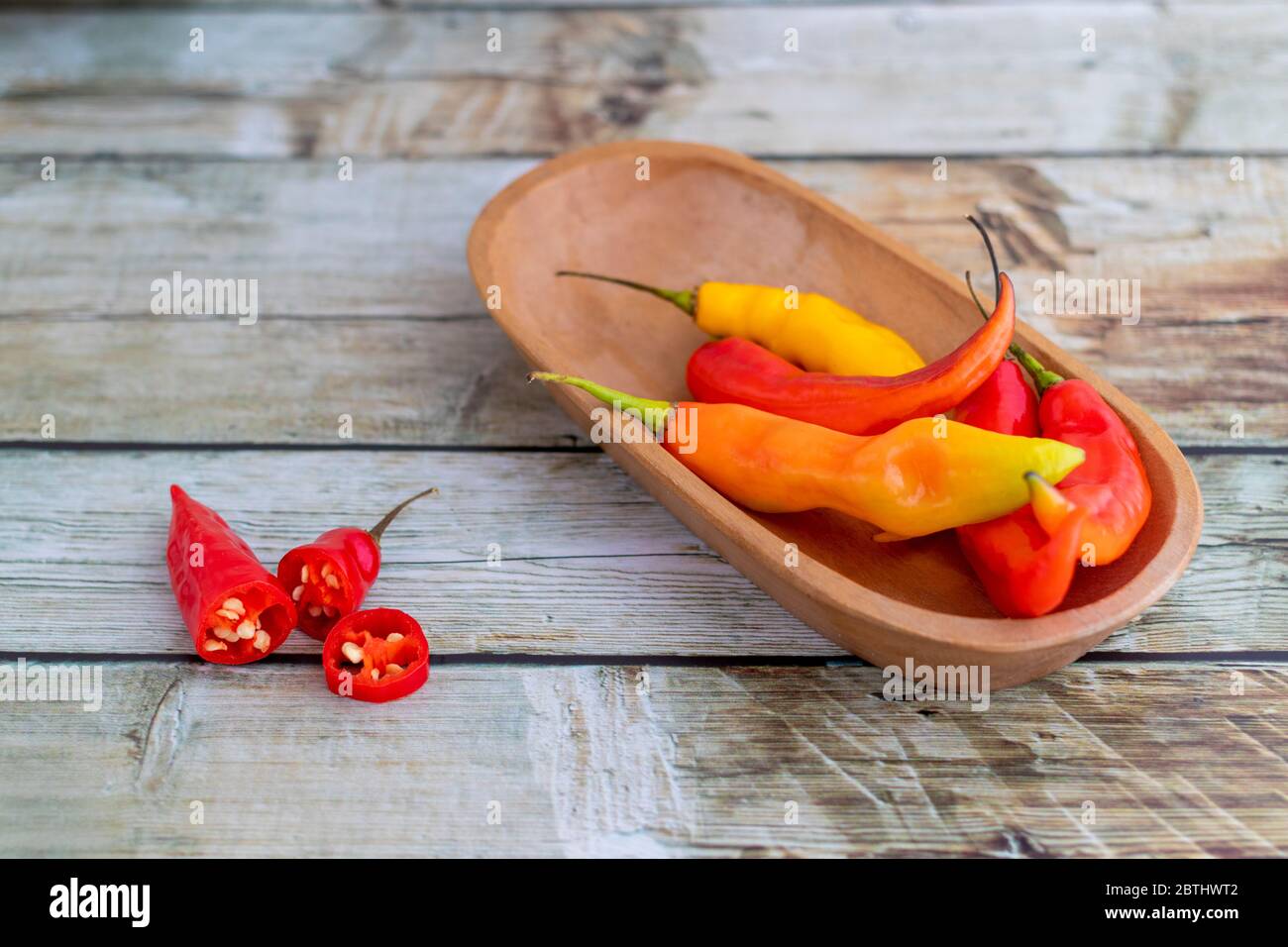Presentation of Peruvian hot red chili (Aji Limo Stock Photo - Alamy