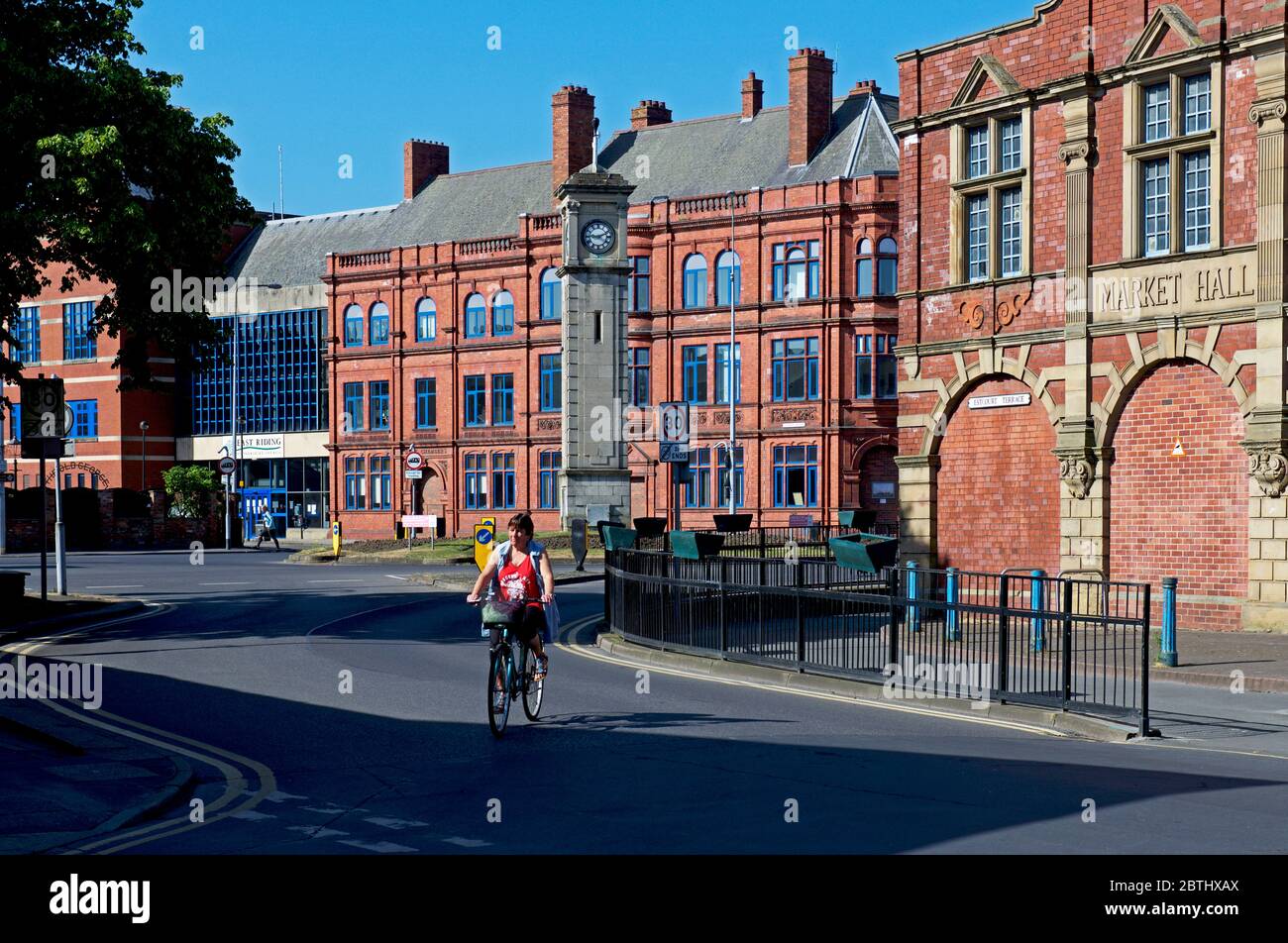 The clock-tower in the centre of Goole, East Yorkshire, England UK ...